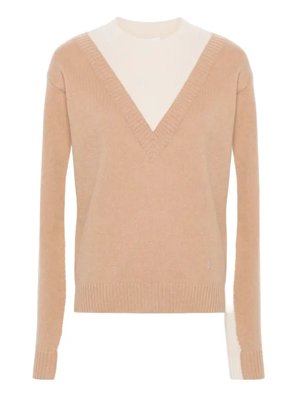 Rabanne Two-tone Layered Jumper - Neutrals