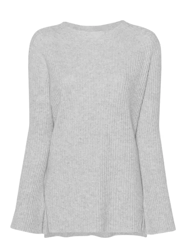 TWINSET Lurex Ribbed-knit Jumper - Grey