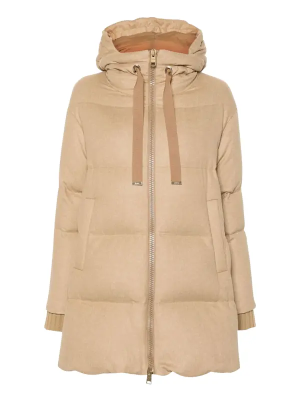 Herno Insulated Hooded Coat - Neutrals