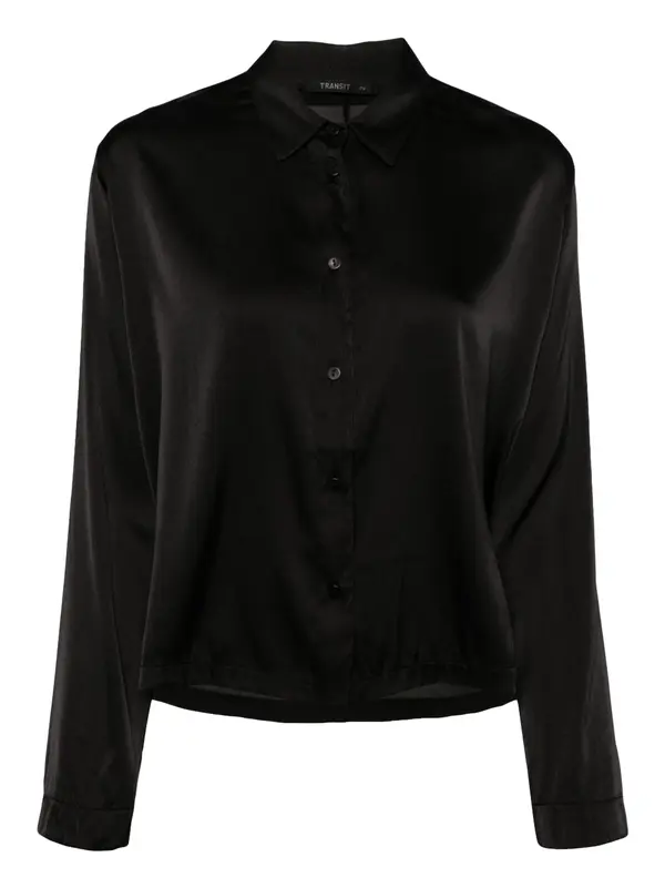 Transit Panelled Shirt - Black