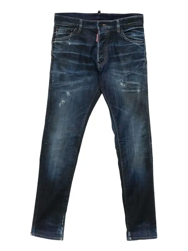 Dsquared2 Distressed Skinny-cut Jeans - Blue