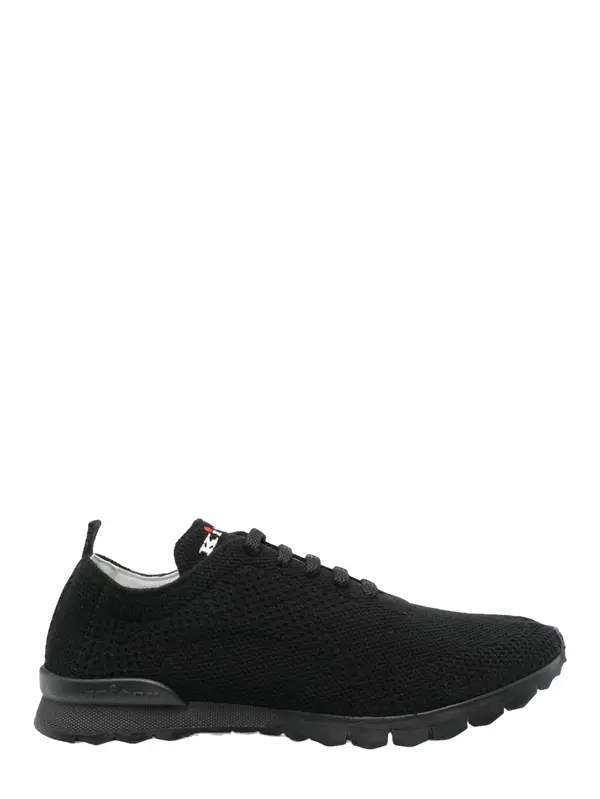 Kiton Knitted Lace-up Sneakers - Black