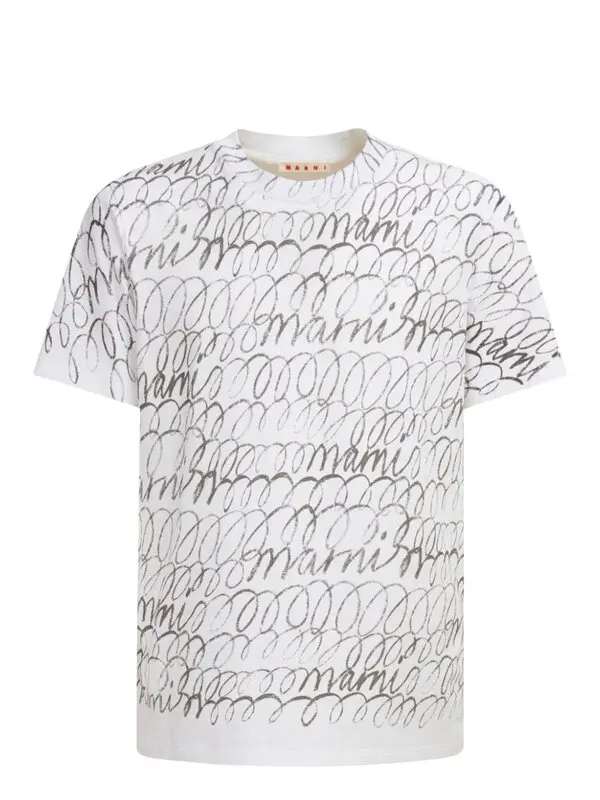 Marni Logo-print Cotton T-shirt - White