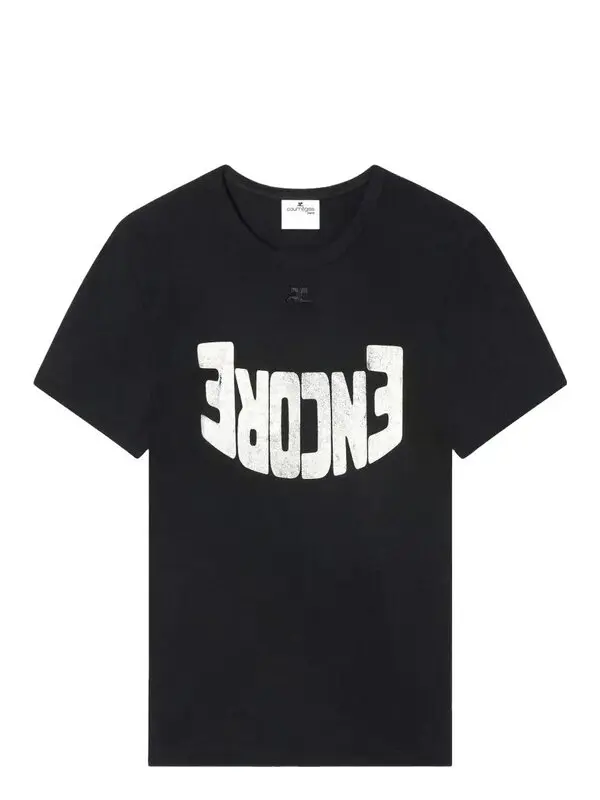 COURREGES Graphic-print T-shirt - Black