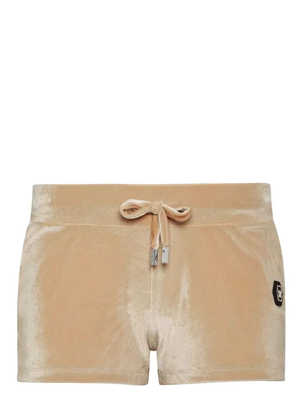 Philipp Plein Rhinestone-embellished Drawstring Shorts - Neutrals