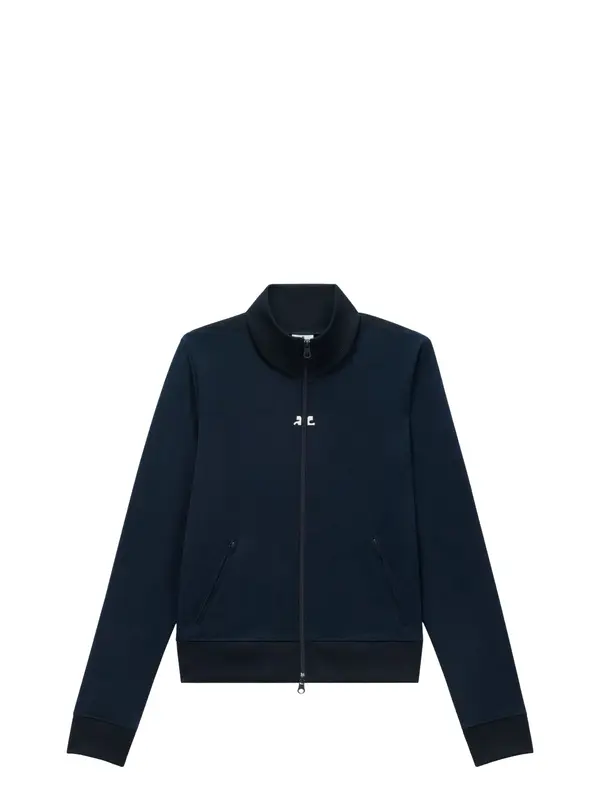 COURREGES Embroidered-logo Tracksuit Jacket - Blue