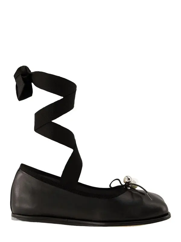 Simone Rocha Heart Toe Ballerinas - Black