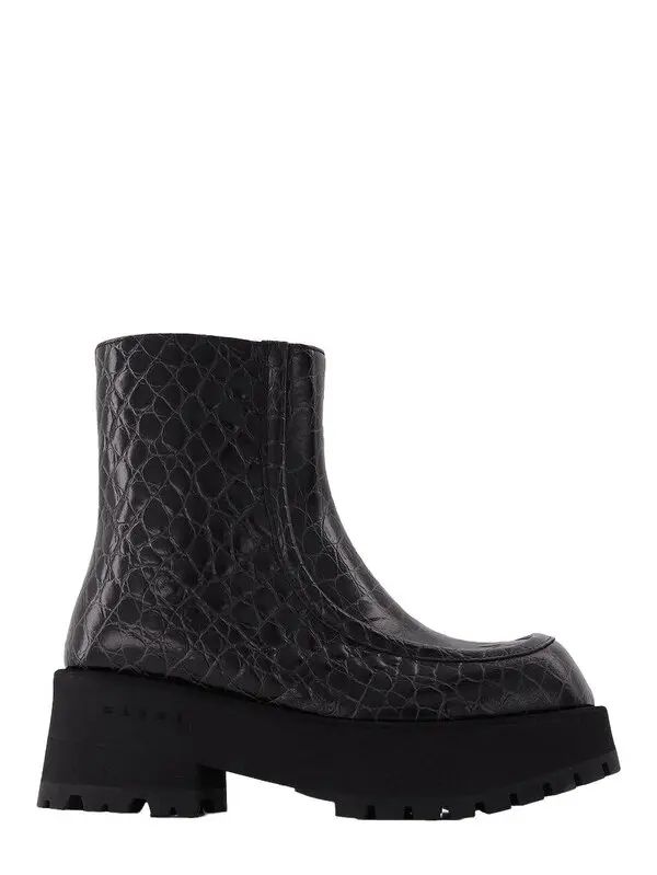 Marni Zip Booties - Black