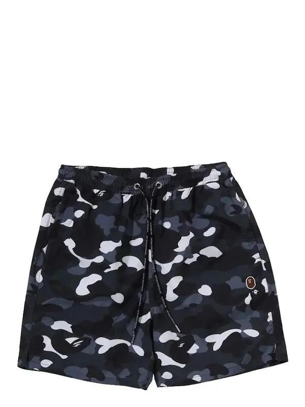 BAPE City Camo Ape Head Beach Shorts - Black
