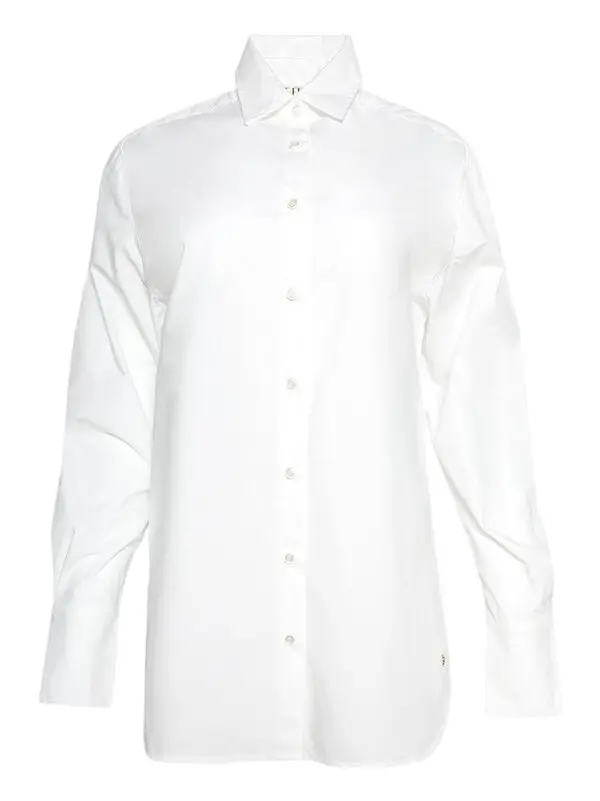 Eterne Long-sleeved Button-down Shirt - White