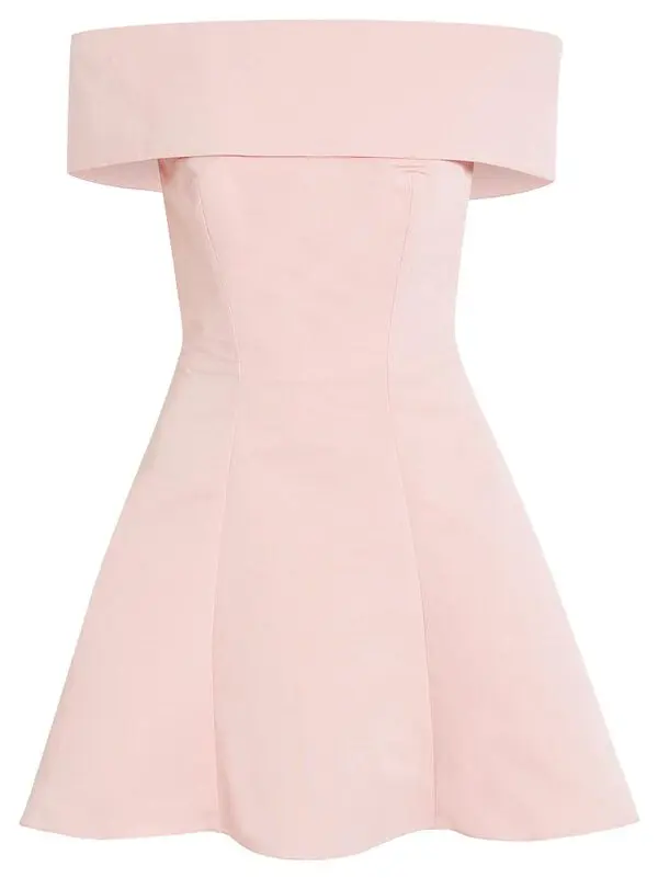 Safiyaa Krissty Off-the-shoulder Mini Dress - Baby Pink
