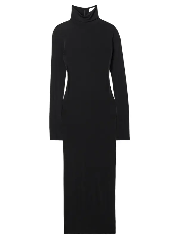 Isabel Marant Vanessa Stretch-jersey Turtleneck Midi Dress - Black