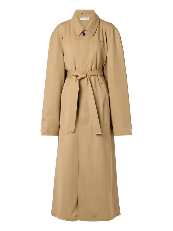 Marie Adam-Leenaerdt Double-breasted Wool-twill Trench Coat - Brown