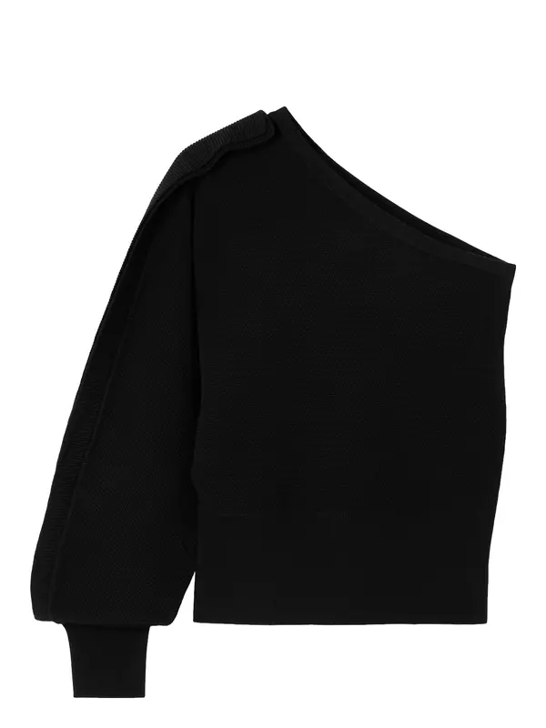 Max Mara Markus One-shoulder Knit Top - Black