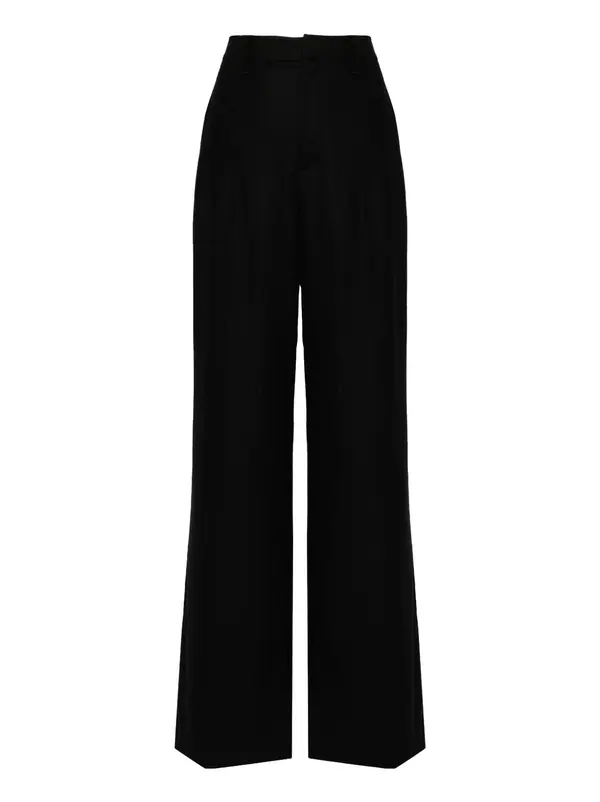 Brunello Cucinelli Monili-detail Wide-leg Trousers - Black