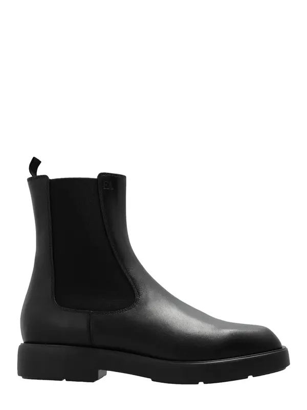 Emporio Armani Leather Chelsea Boots - Black
