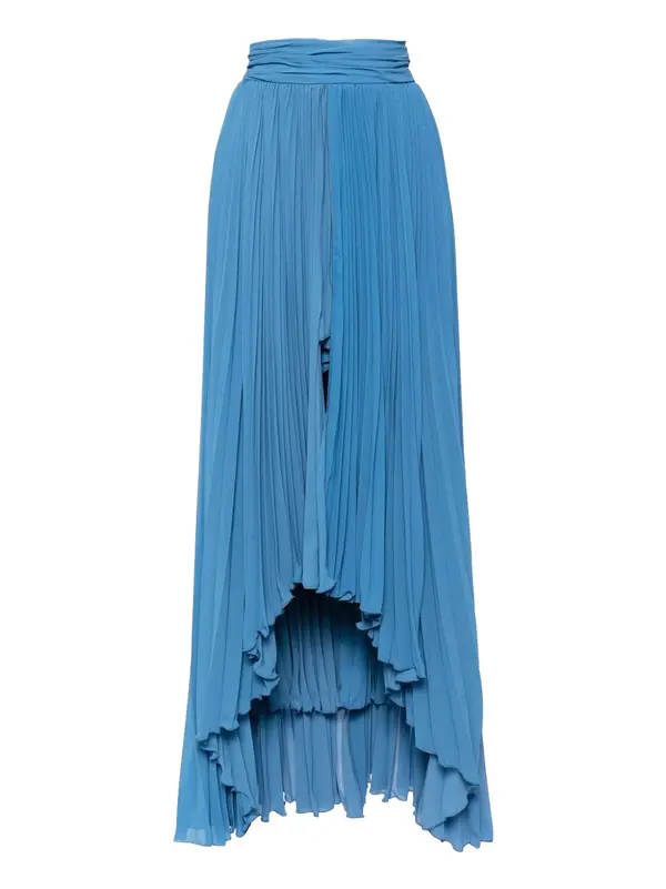 SAIID KOBEISY High-low Pleated Skirt - Blue