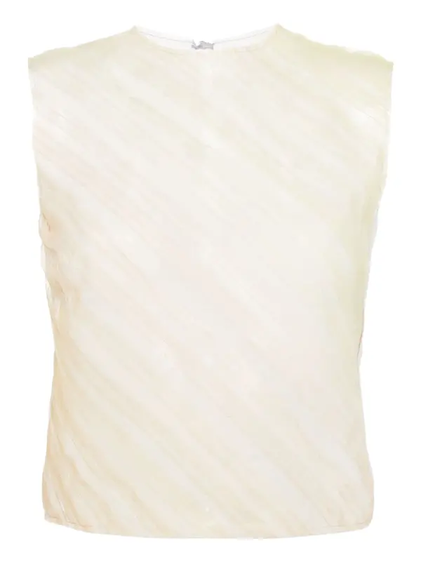 Viktor & Rolf Pleated Tulle Tank Top - Green