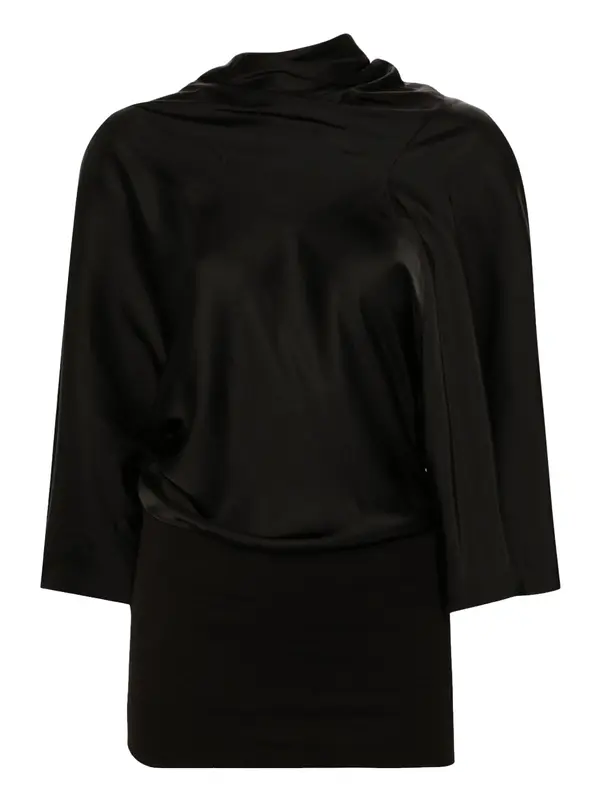 Rick Owens Cylinder Satin Blouse - Black