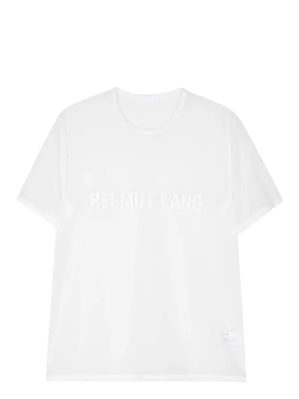 Helmut Lang Logo-print Sheer T-shirt - White