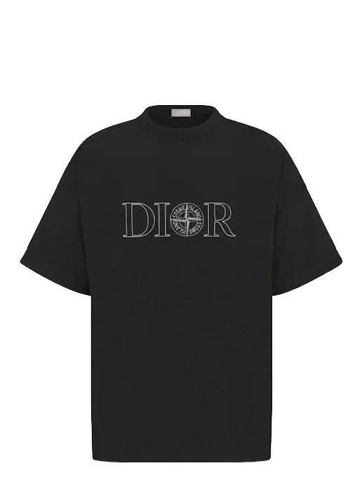 Dior X Stone Island Oversized Fit T-shirt - Black