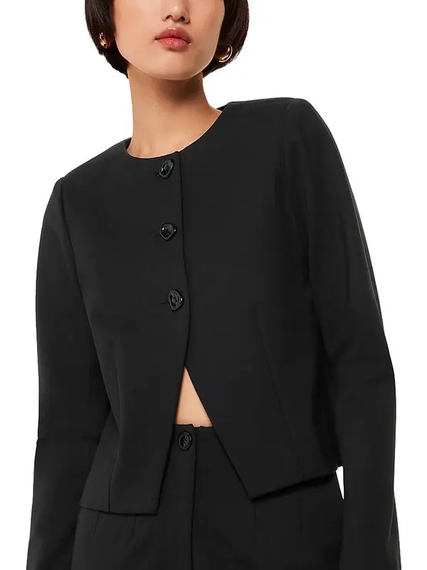 Whistles Anne Ponte Jacket - Black