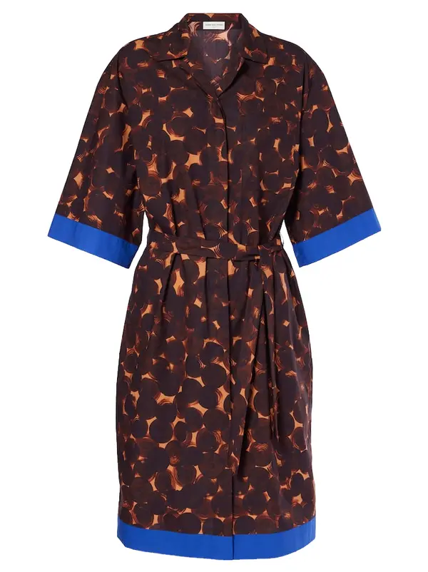 Dries Van Noten Printed Cotton Poplin Shirt Dress - Multicoloured
