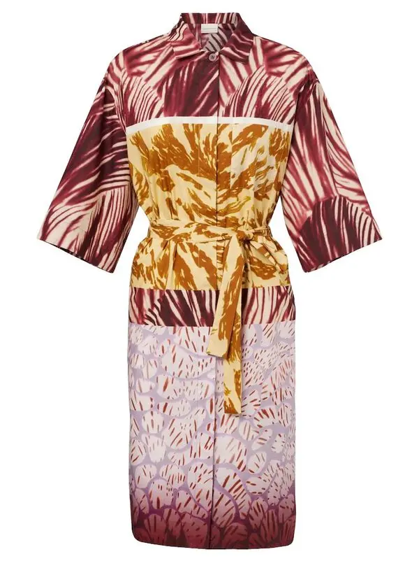 Dries Van Noten Printed Cotton Poplin Shirt Dress - Multicoloured