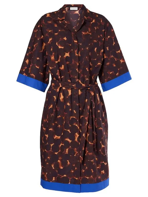 Dries Van Noten Printed Cotton Poplin Shirt Dress - Multicoloured