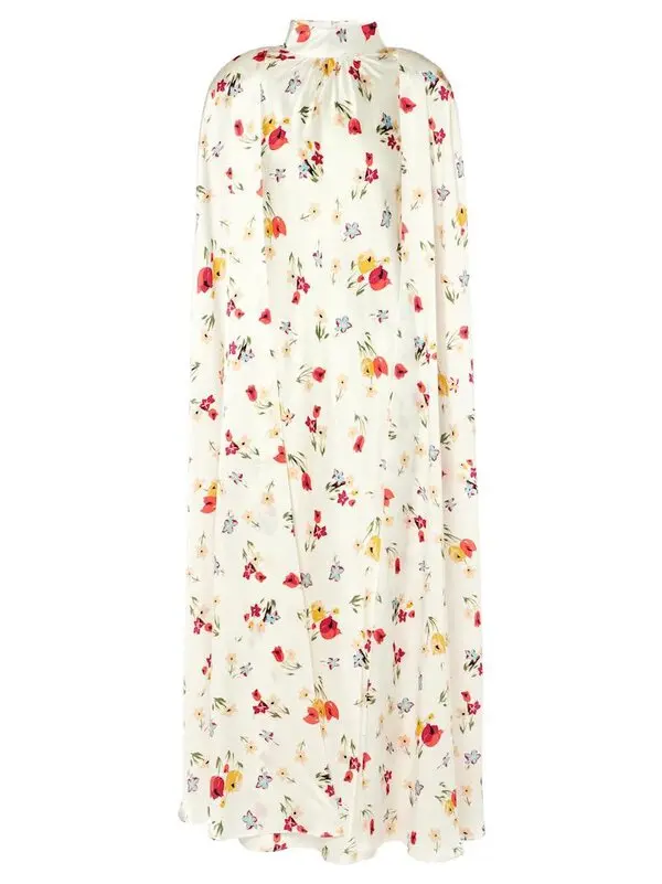 RODARTE Floral Caped Maxi Dress - Multicoloured