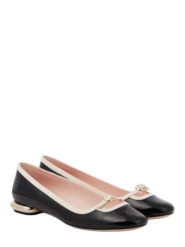 ROGER VIVIER Viv' Podium Ballet Flats - Black