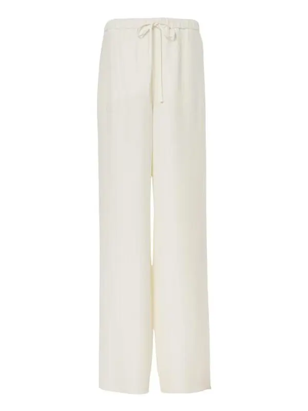 Valentino Garavani Cady Couture High-rise Wide-leg Pants - White