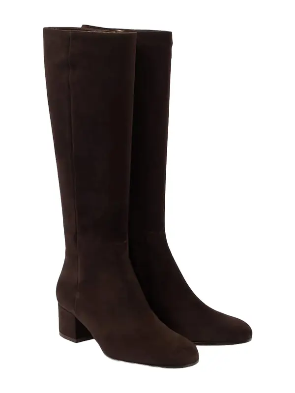 GIANVITO ROSSI 45 Suede Knee-high Boots - Brown
