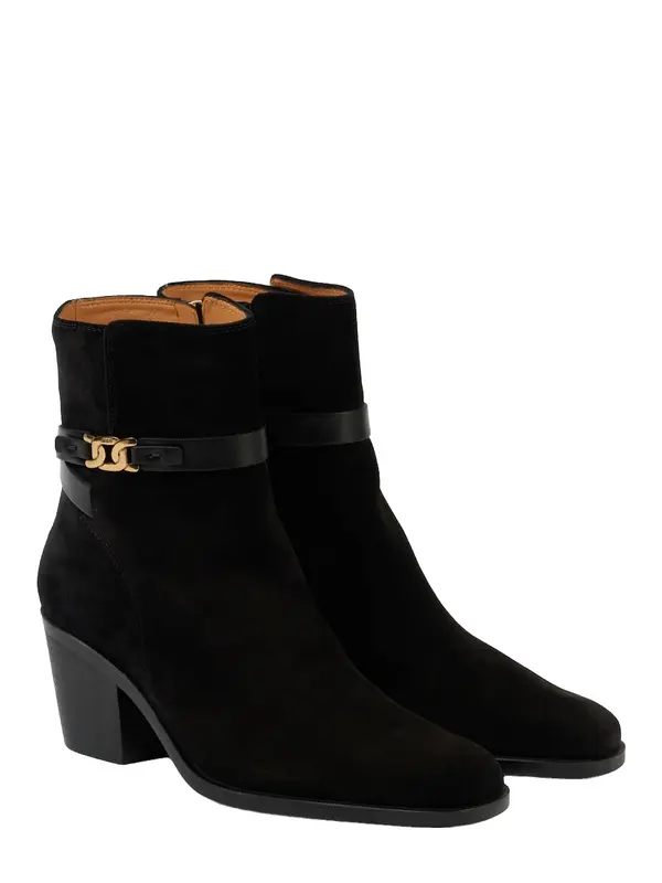 TOD'S Suede Ankle Boots - Black