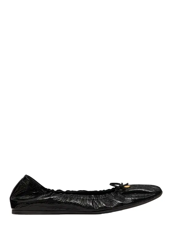 Valentino Garavani Vlogo Signature Patent Ballet Flats - Black