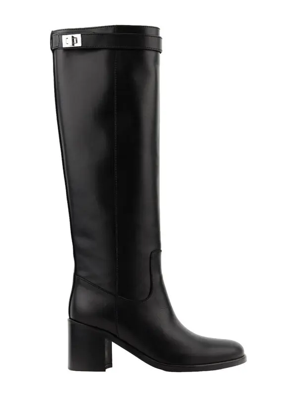 PAUL WARMER 65mm Knee-high Boots - Black