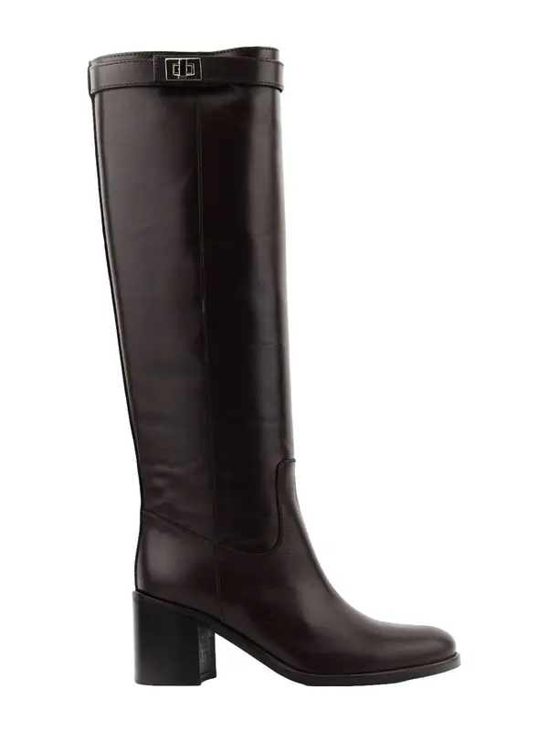 PAUL WARMER 65mm Almond-toe Boots - Brown