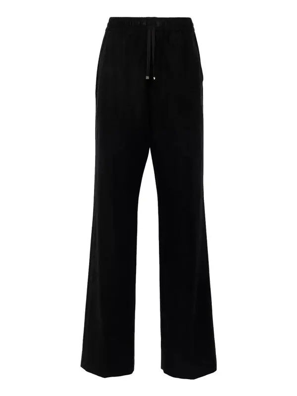 Moncler Felted Straight Trousers - Black