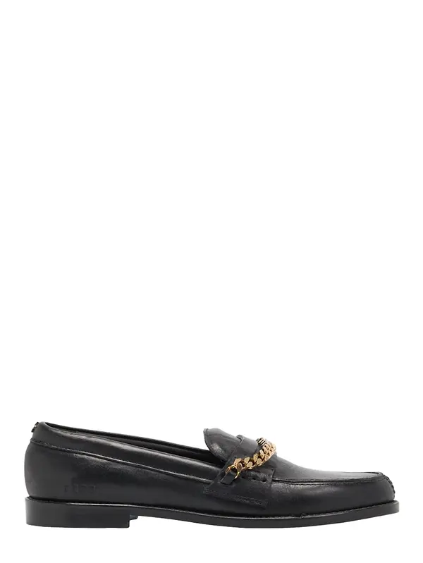 Golden Goose Jerry Chain Leather Loafers - Black
