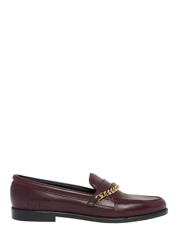 Golden Goose Jerry Chain Leather Loafers - Bordeaux