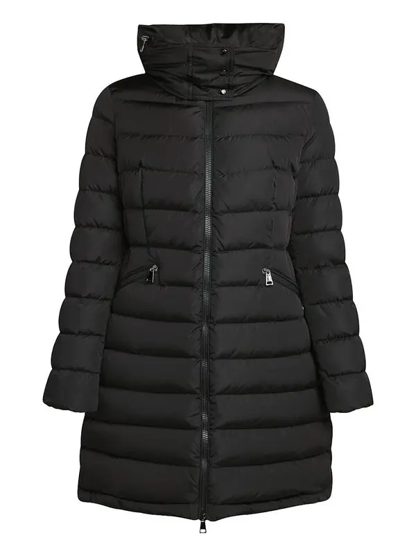 Moncler Flammette Long Down Jacket - Black