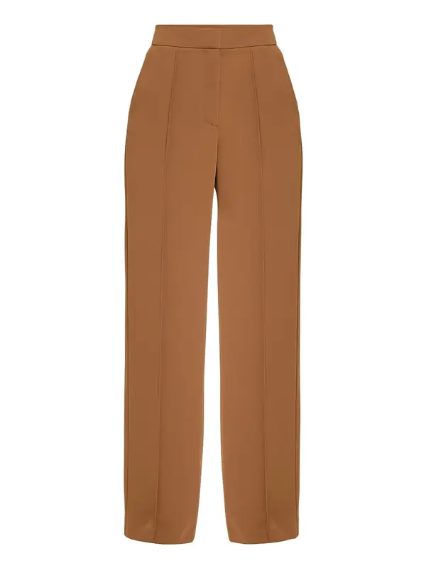 Veronica Beard Edia Tailored Wide-leg Pants - Deep Ochre