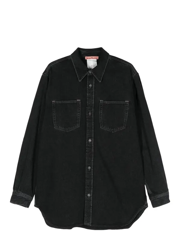 Acne Studios Long-sleeve Denim Shirt - Black