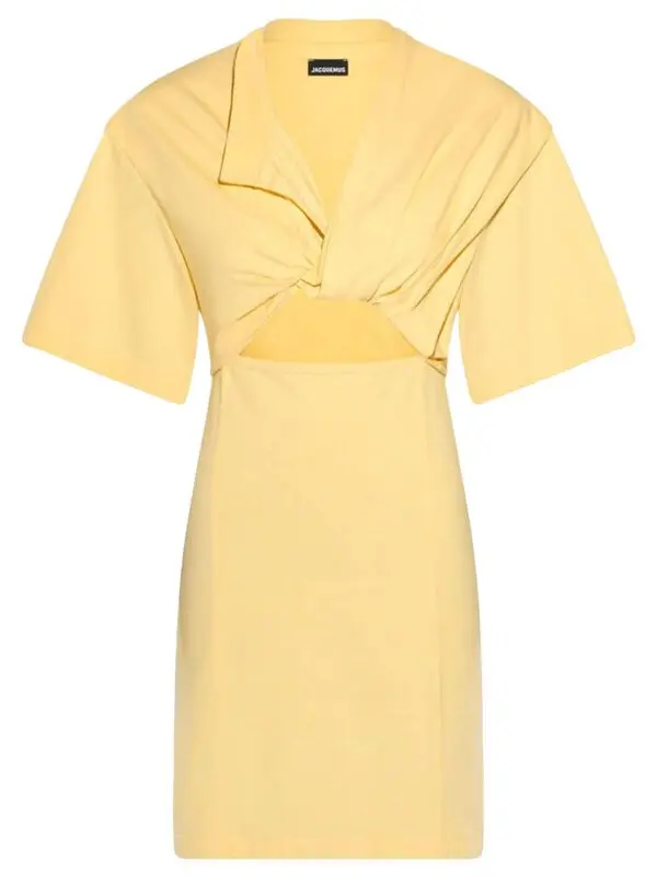 Jacquemus La Robe T-shirt Bahia Mini Dress - Yellow