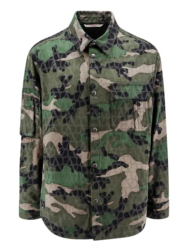 Valentino Garavani Cotton Camouflage Jacket - Green