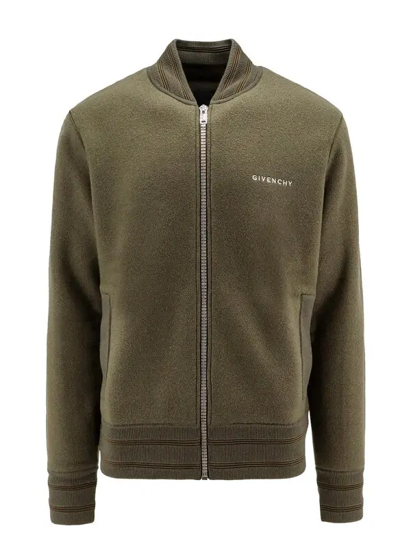 Givenchy Wool Sweatshirt With Back 4g Logo - Green