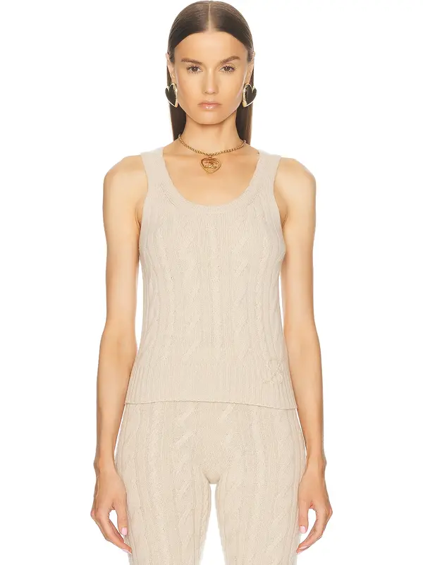 Blumarine Knit Tank Top - Croissant
