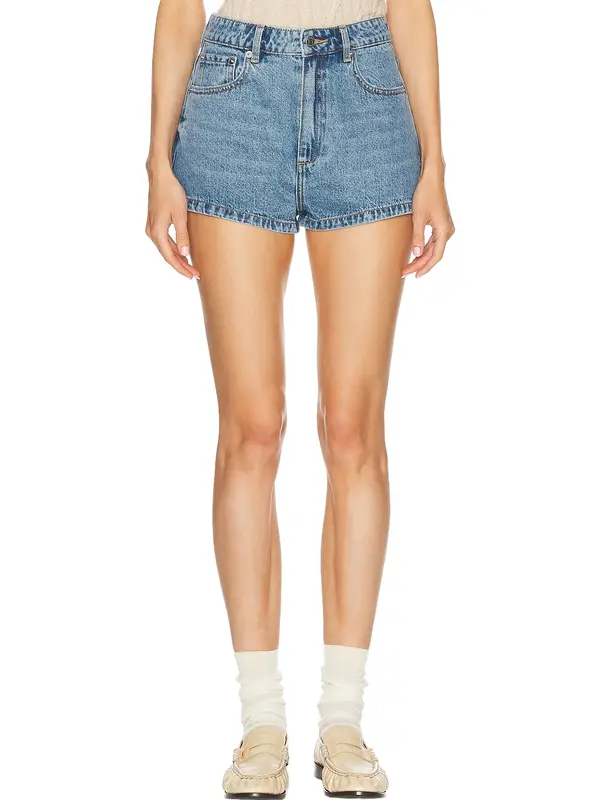 SEROYA Sandra High Rise Denim Shorts - River
