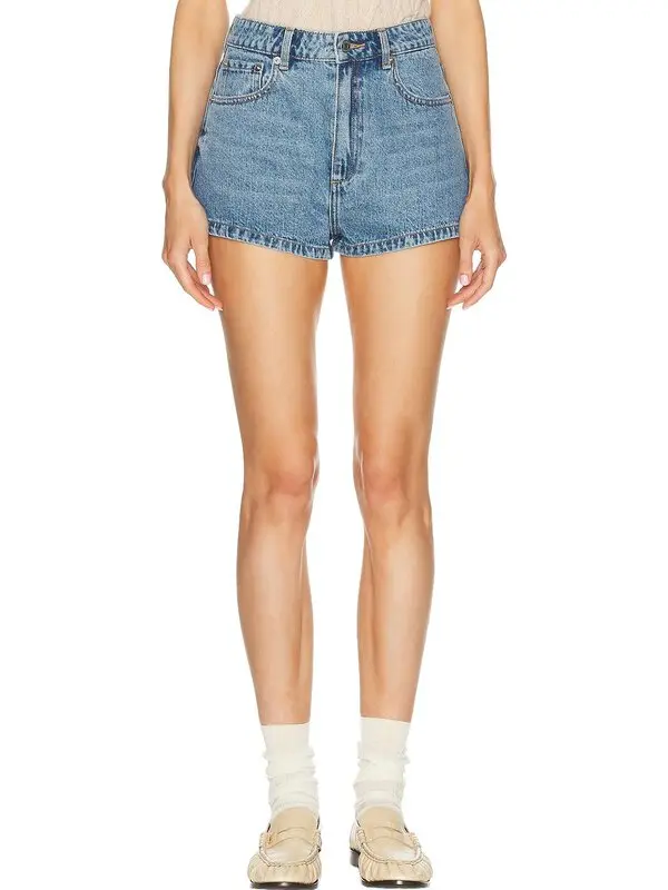 SEROYA Sandra High Rise Denim Shorts - River