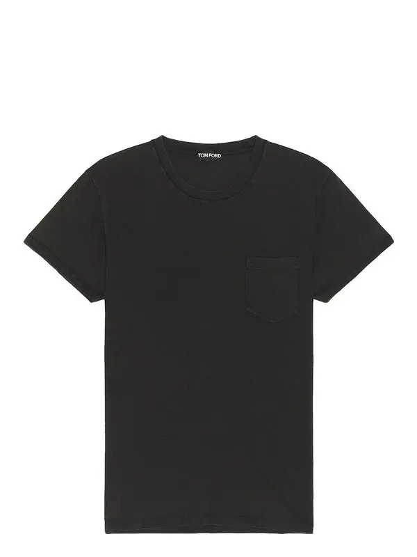 TOM FORD Cold Dye Cotton T-shirt In Black - Charcoal